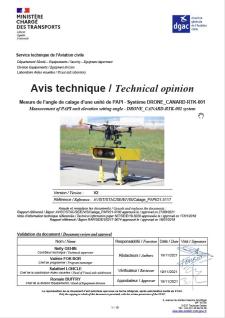 Mesure de l’angle de calage d’une unité de PAPI - Système DRONE_CANARD ...
